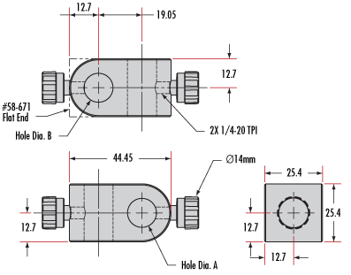 Right Angle Post Mount Assembly | Edmund Optics