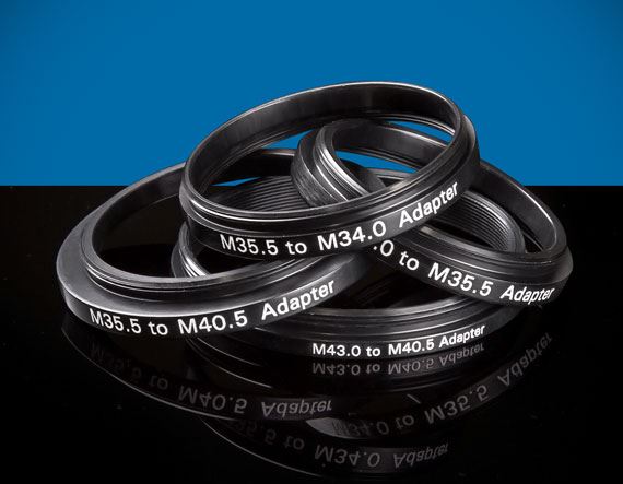 M30.5 x 0.5 Male to M34.0 x 0.5 Female Step-Up Adapter